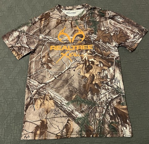 🟧🟧🟧 VINTAGE REALTREE CAMO SHIRT LARGE ORANGE LOGO MEN’S SMALL | eBay