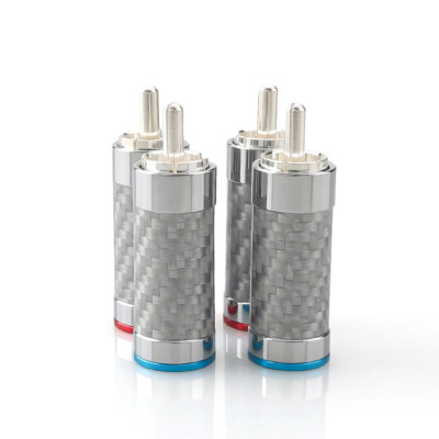 4PCS Silver Plated RCA Connector Copper Plug for Audio Interconnect ...