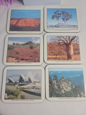 (6) Australia Scenes Jason Coasters W/ Box Cork Back EUC | eBay