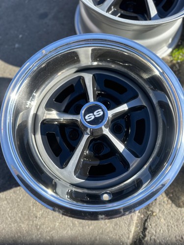 ORIGINAL (YA) 14X7 CHEVY RALLY WHEELS - SET OF 4 WITH CAPS & TRIM RINGS ...