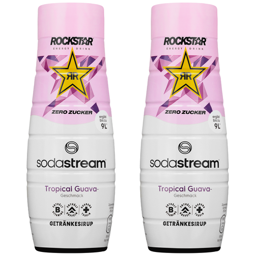 NEUF SodaStream Rockstar Sirop Tropical Guava Zero 2 x 440 ml ...