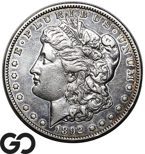 1892-S Morgan Silver Dollar Coin, AU Details Cleaned, AU Bids 1850, Key ...