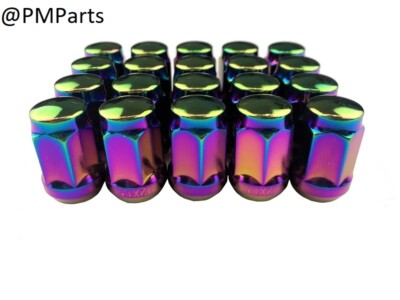 Forged Neo Chrome Rainbow Lug Nuts 12 x 1.5mm 20Pc For HONDA ACURA ...