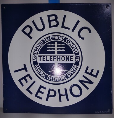 Public Telephone Sign | eBay
