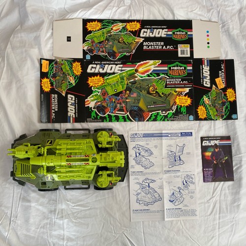 Vintage 100% GI Joe 3 3/4” Monster Blaster APC Mega Marines Complete W ...