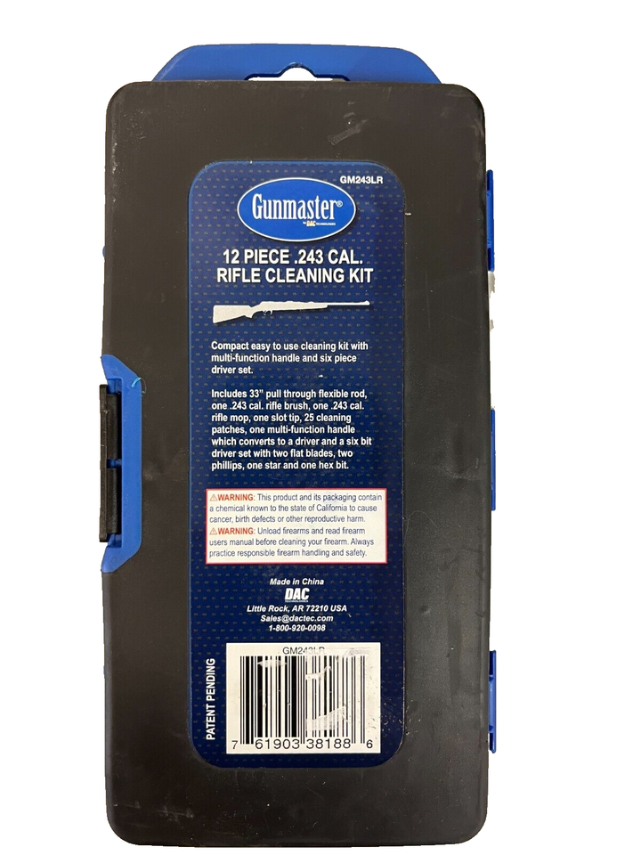 Gunmaster Cleaning Kit .243 Cal Rifle Cleaning Kit.. | eBay