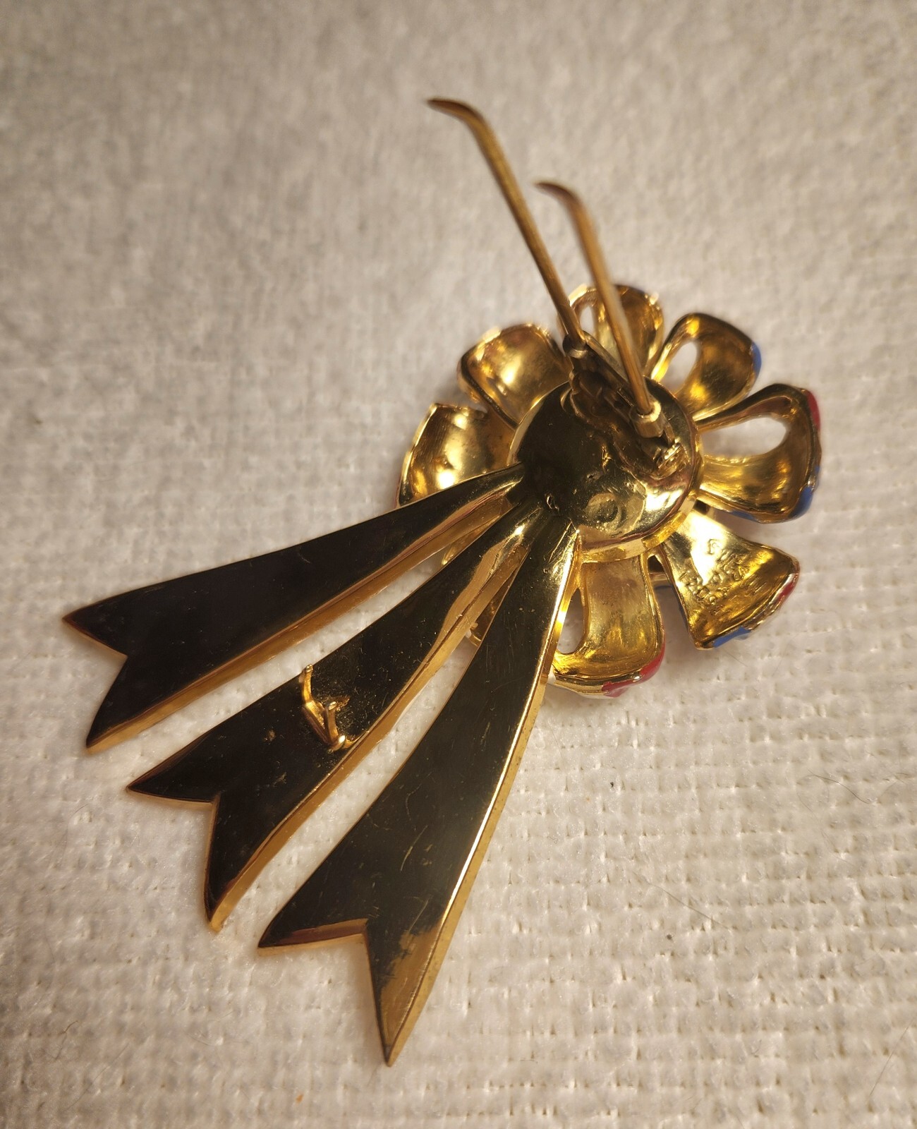 HTF Silson French Cockade Fur Clip Pin Brooch WWII Vintage Enamel Red ...