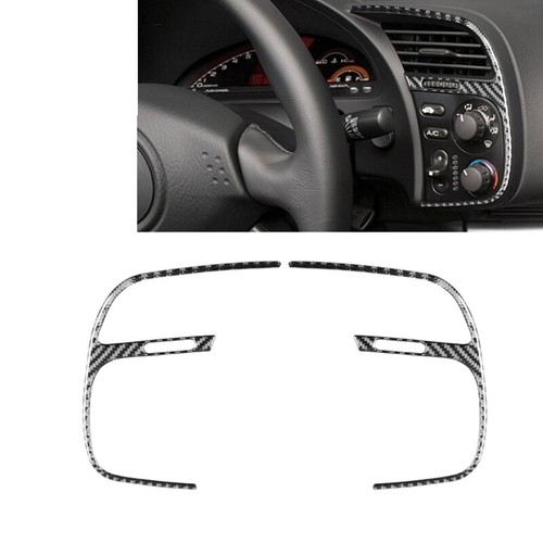 2Pcs Carbon Fiber Dashboard Air Vent Frame Trim Cover For Honda S2000 ...