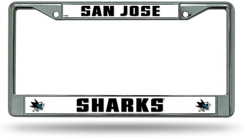 San Jose Sharks Premium Metal License Plate Frame Chrome Tag Cover ...