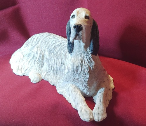 Vintage Sandicast English Setter Dog Large Signed art 10.5” statue ...