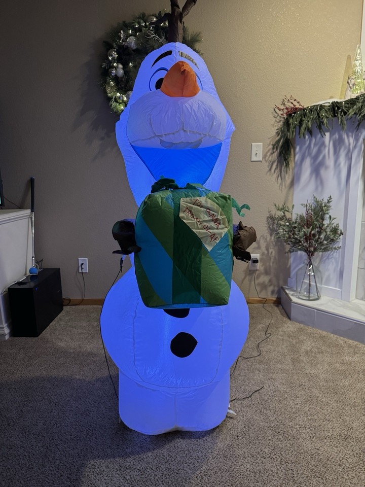 Disney Frozen Olaf 5.5' LED Lighted Christmas Inflatable Gemmy 2017 | eBay