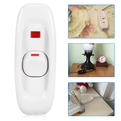 AC 250V 10A Inline ON/OFF Table Desk Lamp Cord Cable Switch W/LED ...