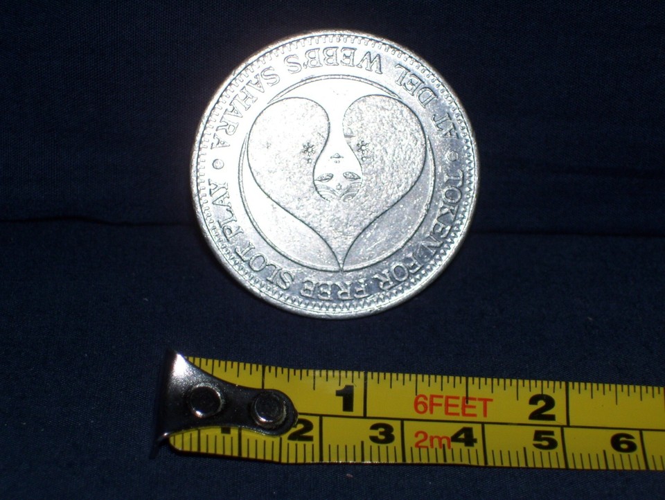 Vintage Del Webb's Sahara Free Play Slot Token Aluminum Las Vegas | eBay