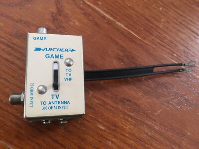 Vintage Archer Game TV to Antenna VHF UHF Switch Box Switcher Adapter ...