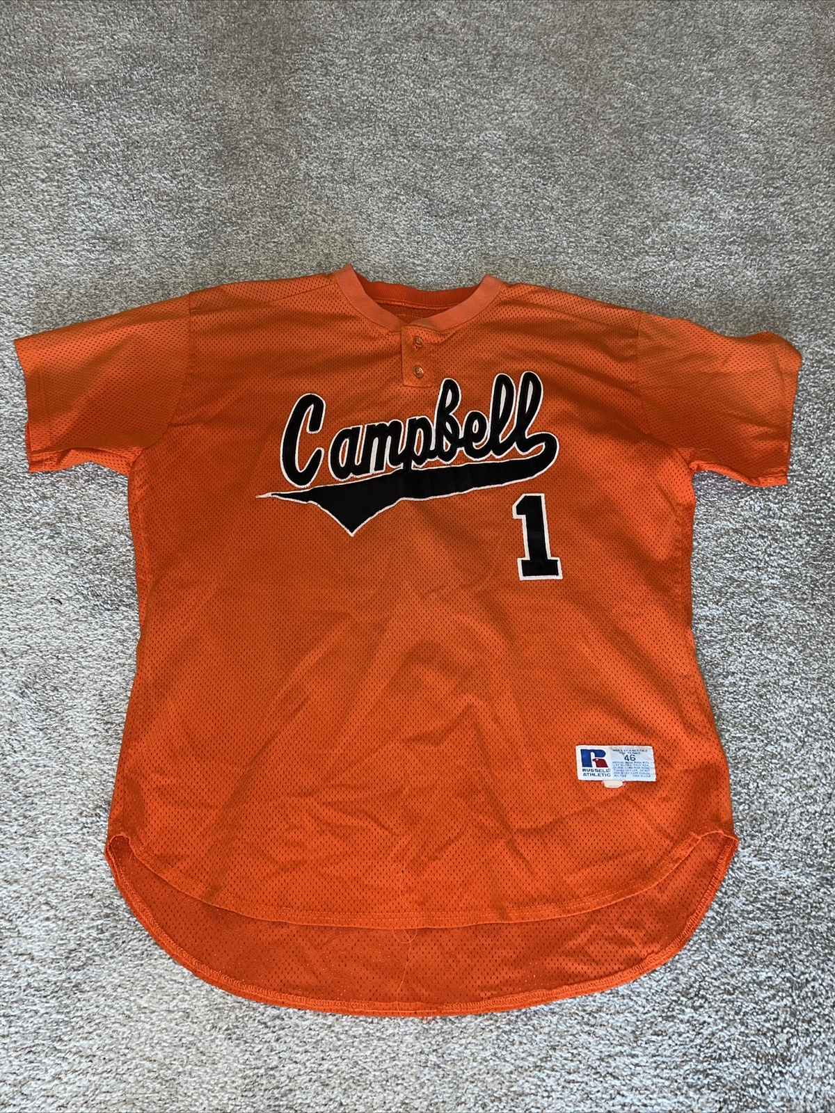 Campbell University Fighting Camels Baseball Sewn #1 Game Used Road ...