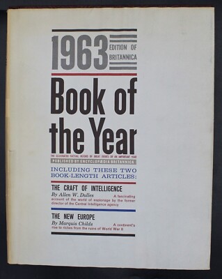 Encyclopedia Britannica Book Of The Year 1963 History Events from 1962 ...