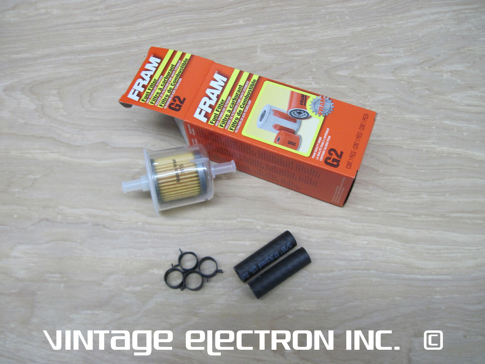 NEW - FRAM G2 Gas / Fuel Filter - 5/16" - w/hose clamps & hose ...