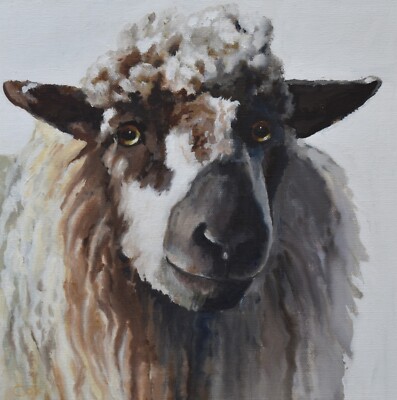 Wonderful Bobby Cox Oil Painting Portrait Of A Sheep Original British ...