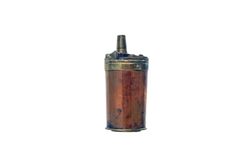 Powder Flask - Antique Copper And Brass - A Small Plain Three Way ...