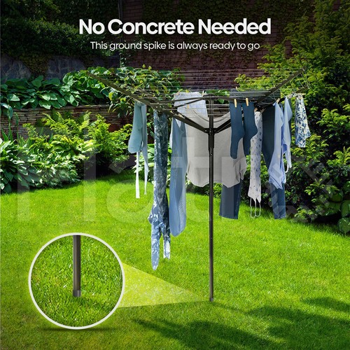Rotary Washing Line Clothes Airer 32mm-40mm HeavyDuty Dryer Ground ...