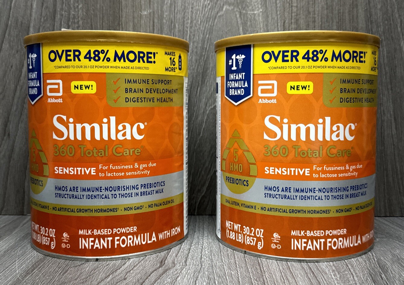 LOT OF 2 Similac 360 Total Care Sensitive Formula w/ Iron 30.2oz EXP 01 ...