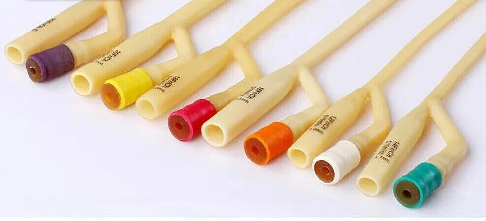 2 pack FOLEY Hollow Tube Urine Drainage Urinary Two Way Sterile Various ...