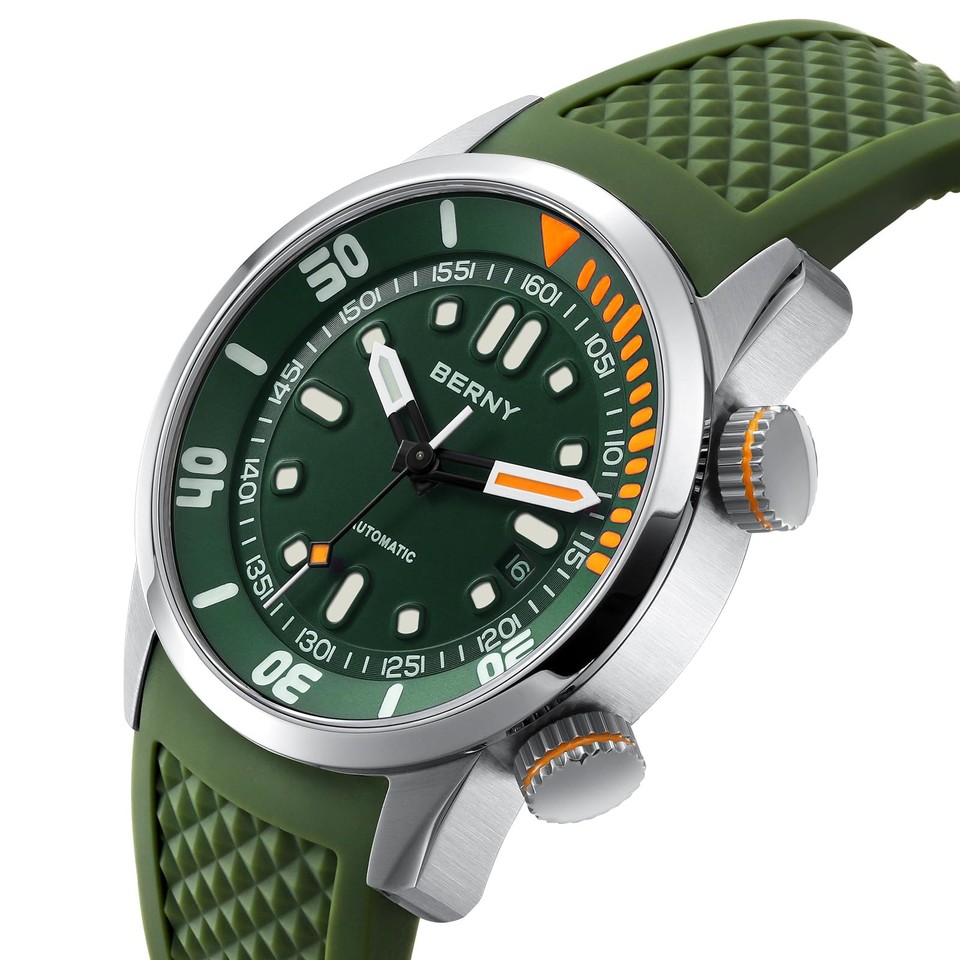 Men's Watch 20ATM Diving Watch Automatic Movement Wristwatch HV600 Hardness S... | eBay