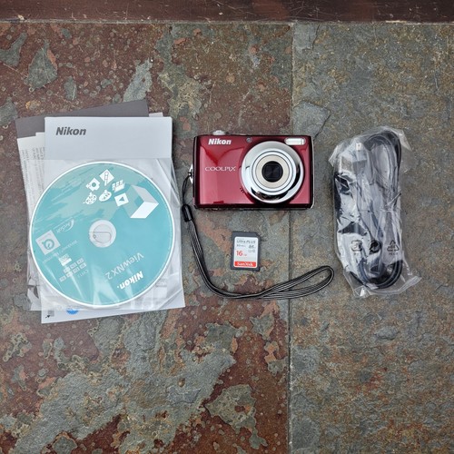 Nikon Coolpix L24 Red 14MP 3" LCD 3.6x Optical Zoom Compact Digital ...