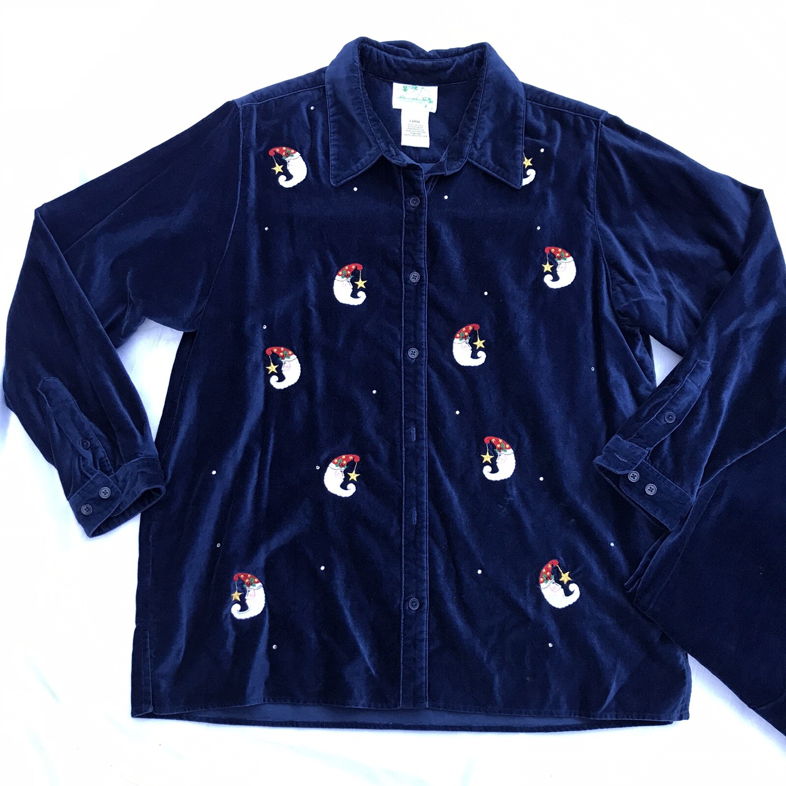 Quacker Factory 2 Piece Velour Velvet Christmas Shirt… - Gem