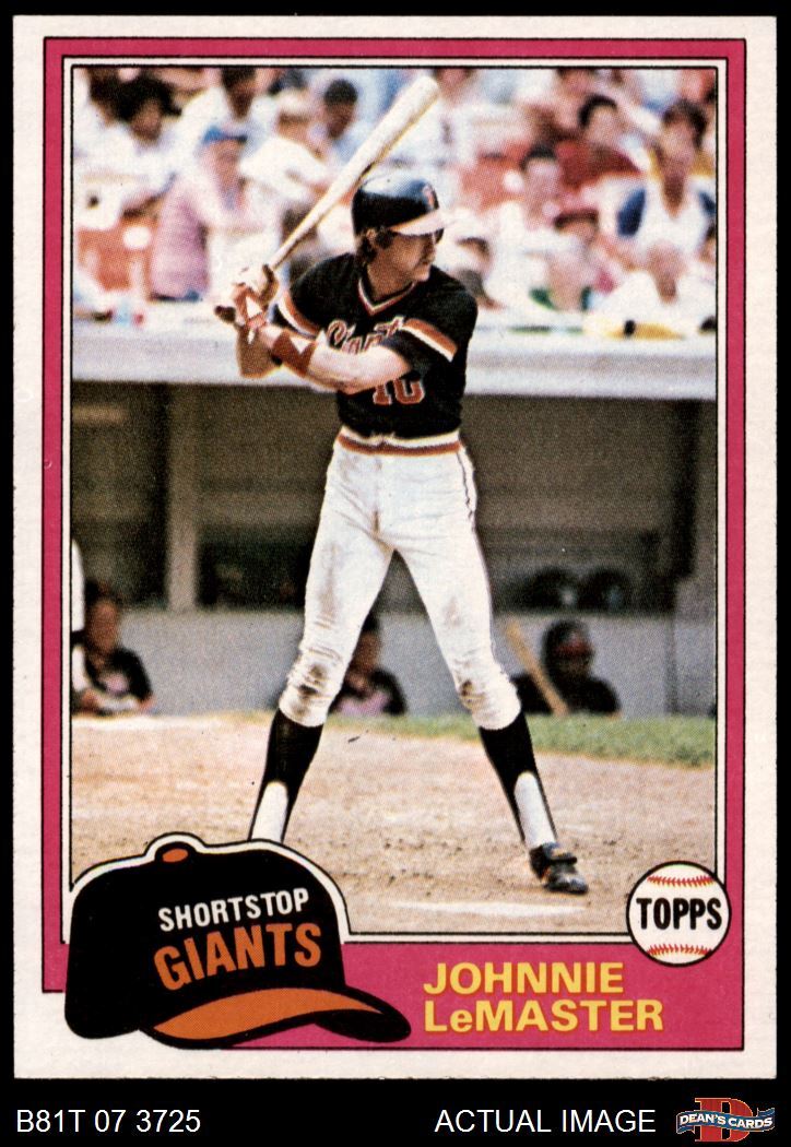 1981 Topps #84 Johnnie LeMaster Giants 8.5 - NM/MT+ | eBay