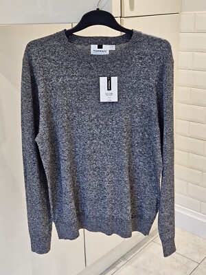 Topman Dark Grey Jumper Premium Comfy Mens UK Size XL Brand New With ...