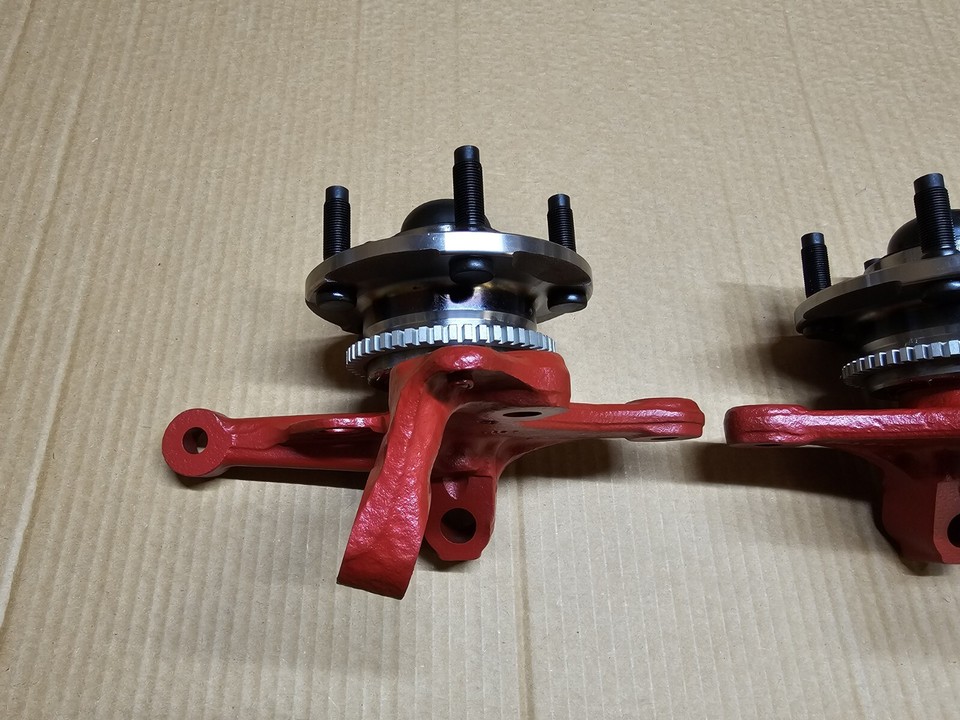 96-04 FORD MUSTANG SN95 FRONT SPINDLE FOXBODY SWAP 5X4.5 PAIR NEW WHEEL ...