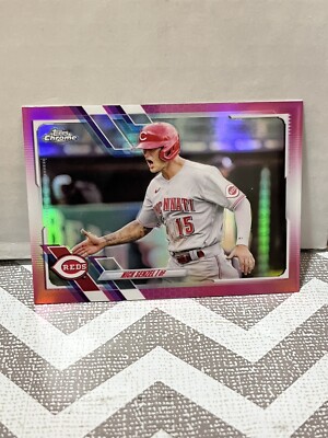 Nick Senzel 2021 Topps Chrome #185 Pink Refractor Cincinnati Reds ...