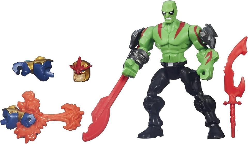 Marvel Super Hero MASHERS DRAX Action Figure Mash-Up with NOVA Hasbro ...