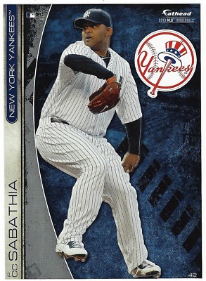 CC SABATHIA NEW YORK YANKEES C.C. FATHEAD TRADEABLES REMOVABLE STICKER ...