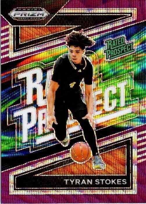 2024 Panini Prizm Draft Picks - Rated Prospect Tyran Stokes #8 Purple ...