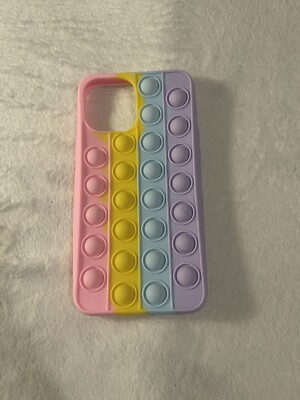 Pop It Case for iPhone 12 Pro Max Silicone Fidget Toy Anxiety Stress ...