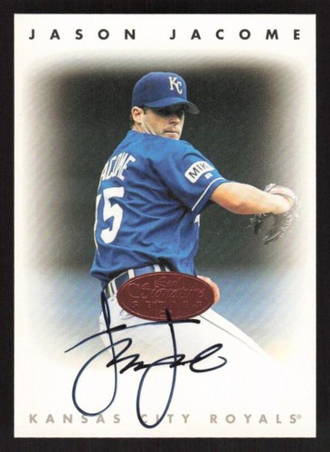1996 LEAF SIGNATURE SERIES JASON JACOME NNO AUTOGRAPHS BRONZE KANSAS ...