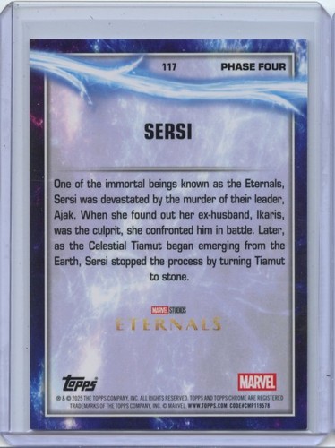 2025 Topps Chrome Marvel Studios SERSI #182 GREEN REFRACTOR 182/199 ...