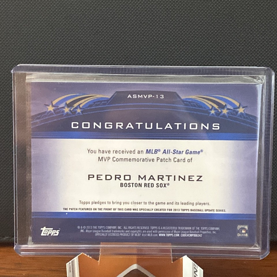 Topps MVP Commemorative Patch card of Pedro Martinez Allstar Game 1999 ...