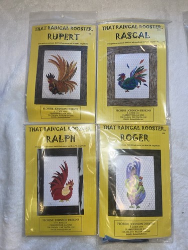 THAT RADICAL ROOSTER Quilt Kit FABRIC 9 Pattern Florine Johnson Designs ...