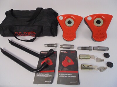 Alko Al-KO 24 Twin Axle Wheel Lock Set Caravan Motorhome Wheel Lock Kit ...