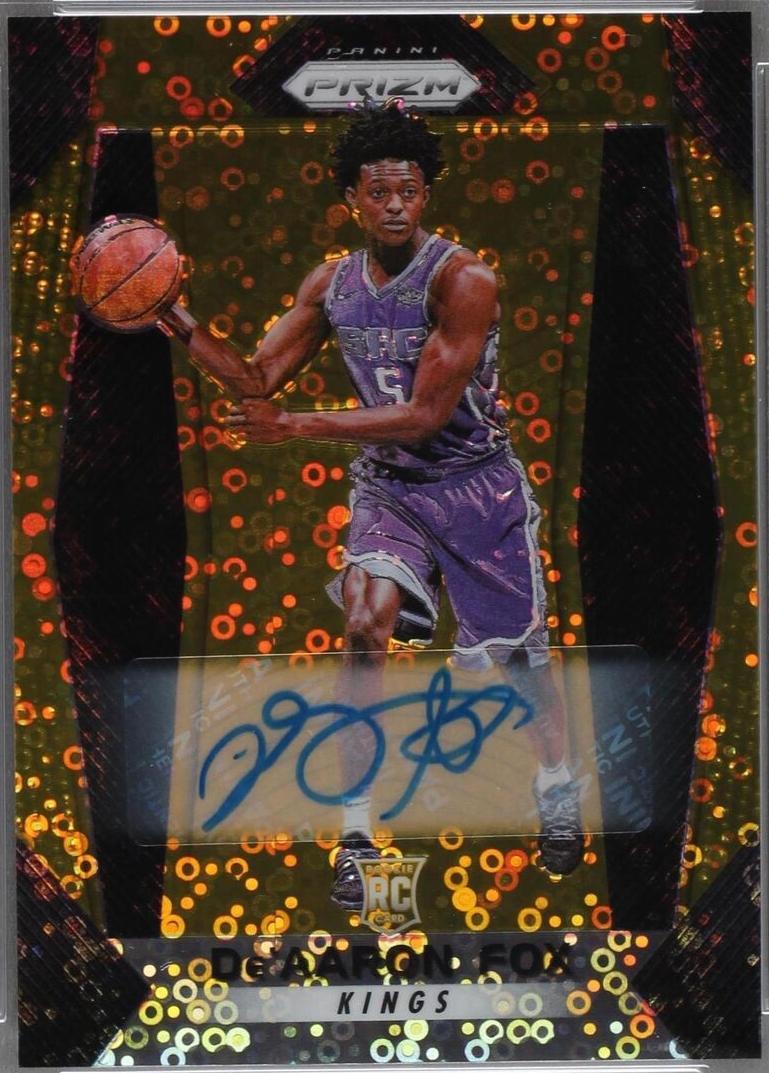 2017-18 Panini Prizm - De'Aaron Fox #24 Fast Break Gold Prizm ...
