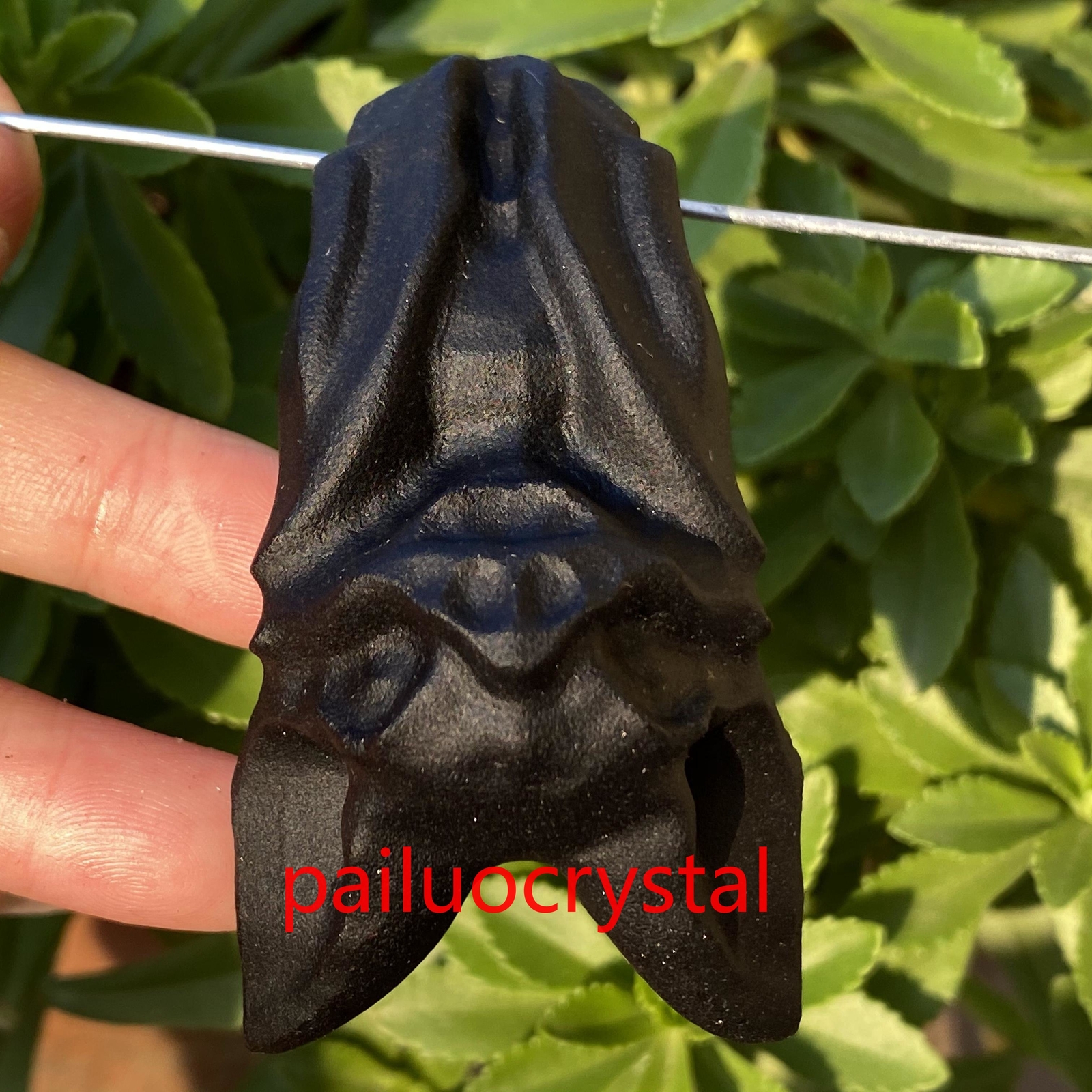 1pc Natural Obsidian Bat Skull Quartz Crystal Skull Carved Figurines ...