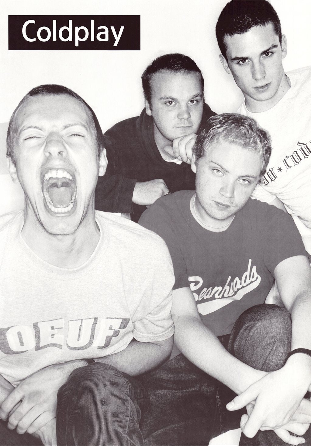 Vintage Coldplay Group Shot Black & White Poster 33 x 23 | eBay