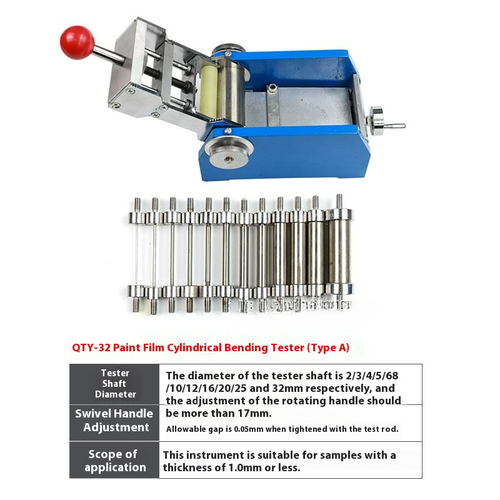 QTY-32 Paint Film Cylindrical Bending Tester Paint Film Bending Tester ...