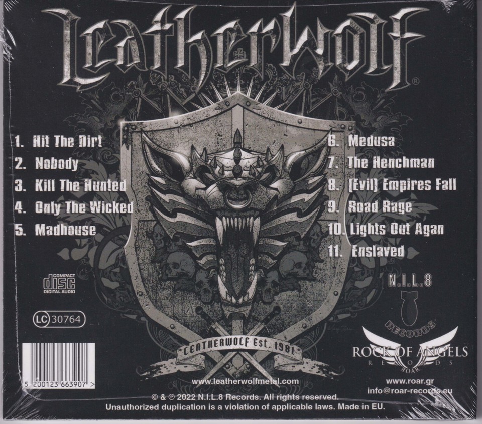 Leatherwolf 2022 CD - Kill The Hunted (Ltd. Digi.) Liege Lord/Fifth ...