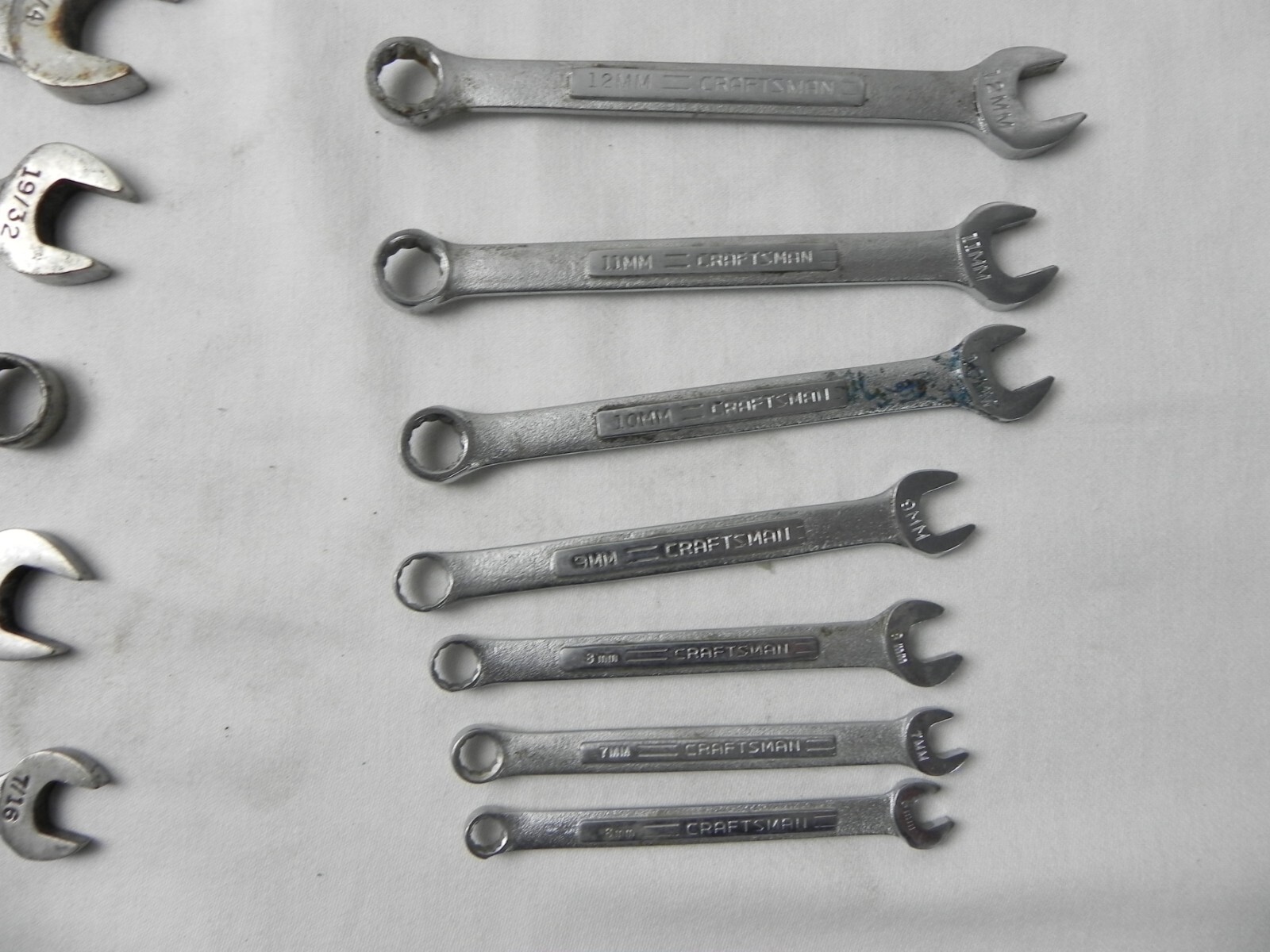 Vintage Craftsman Tools Lot of 8 SAE and 11 Metric Wrenches v and vv | eBay