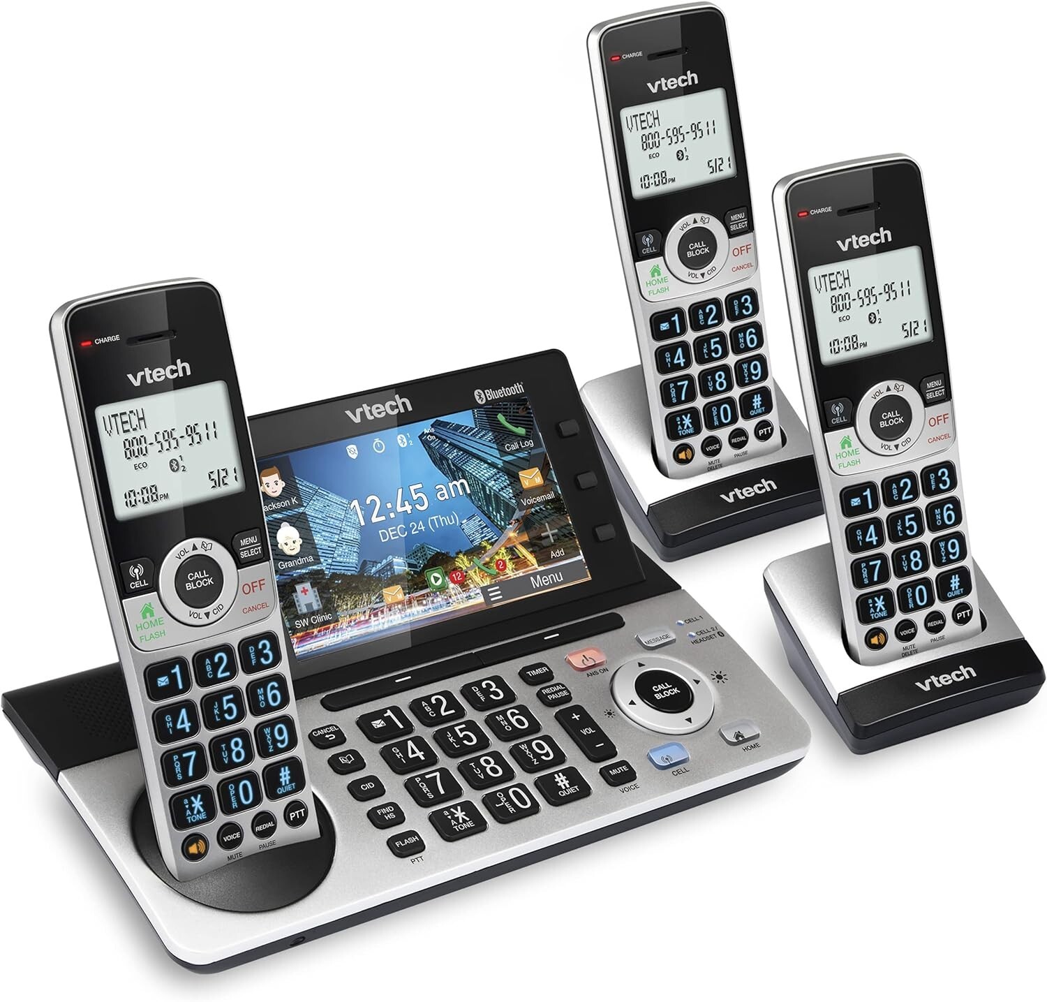 VTech Business Cordless Phone Answering Machine Call Block Bluetooth 3 ...