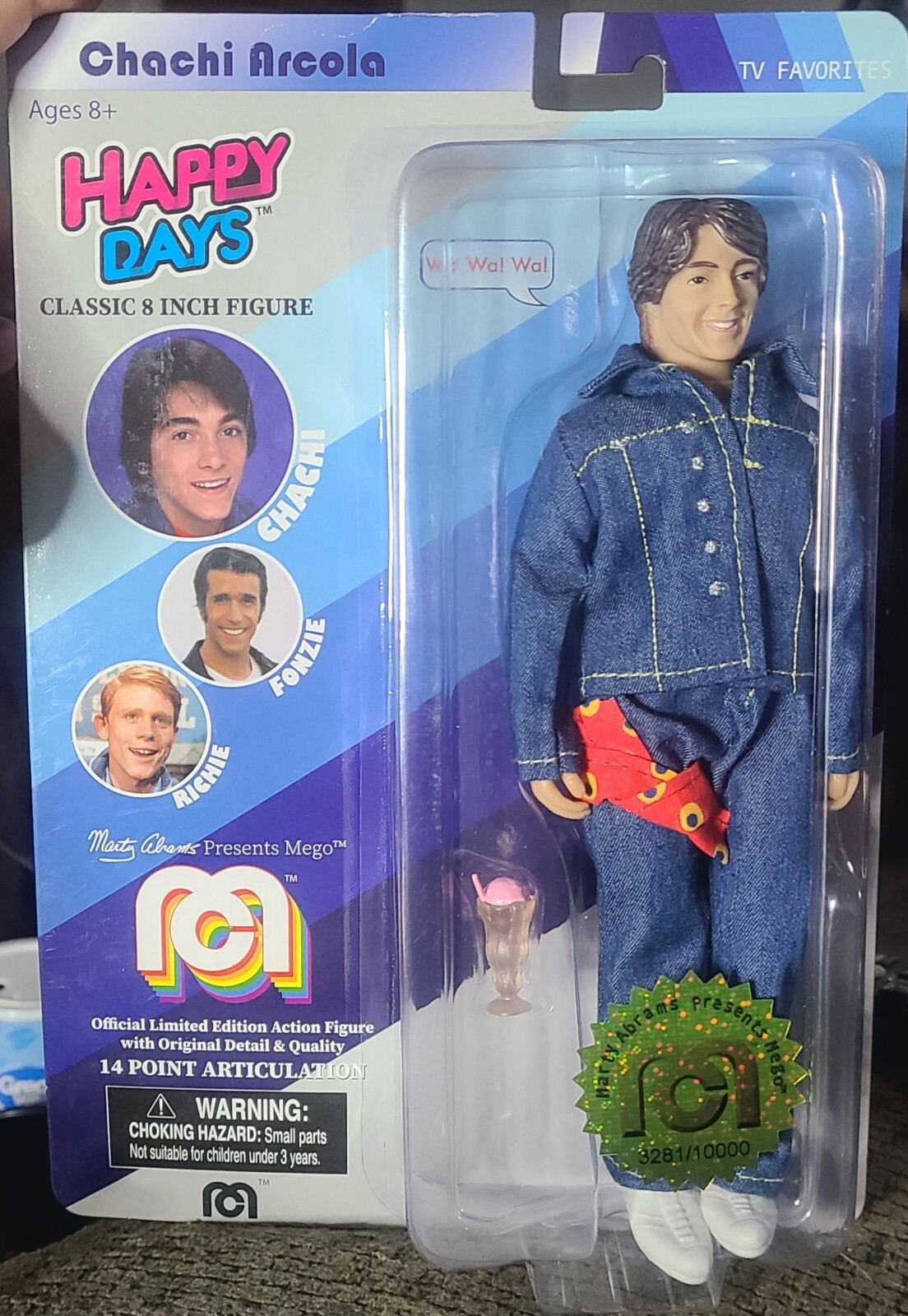 NEW SEALED Mego Happy Days Chaci Arcola Action Figure Scott Baio 3281/ ...